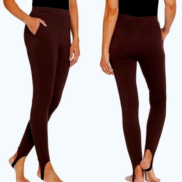 Cache | Pants & Jumpsuits | Cach Contour Brown Seamed Stirrup Skinny ...